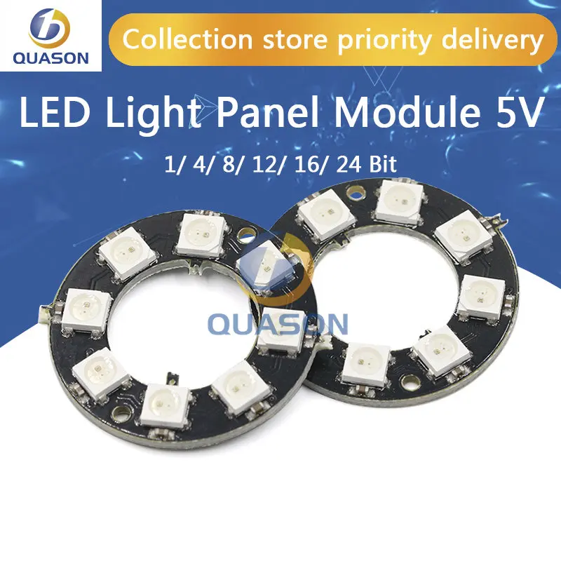 4-8-12-16-channel-WS2812-WS2812B-WS-2811-5050-RGB-LED-Lamp-Panel-Module ...