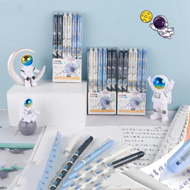 48-pcs-lot-Kawaii-Astronaut-Erasable-Gel-Pen-Cute-0-5mm-Blue-Ink ...