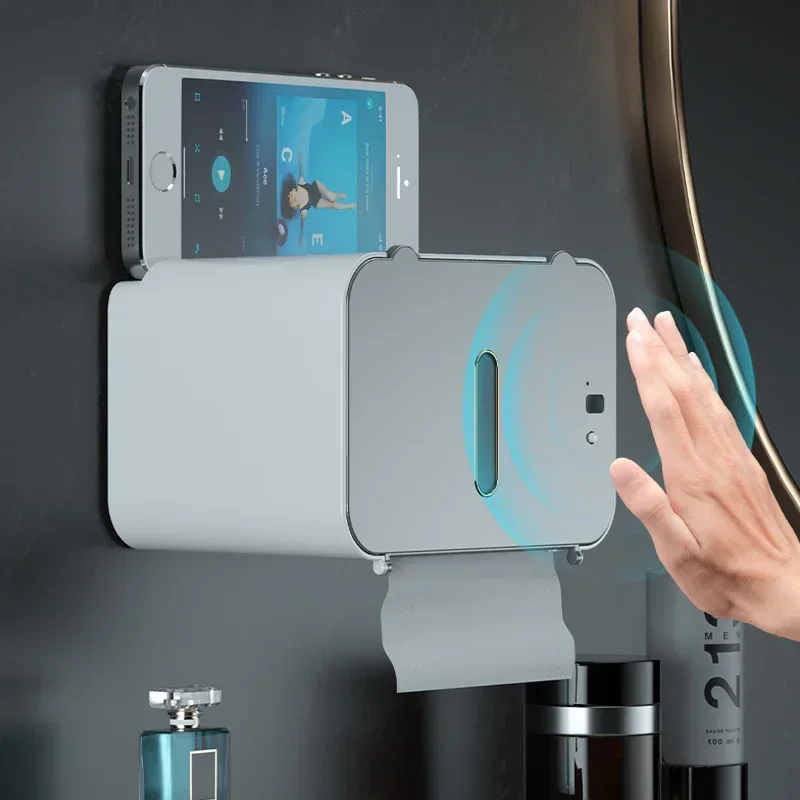 Smart-tissue-box-USB-charging-automatic-induction-paper-output-bathroom ...