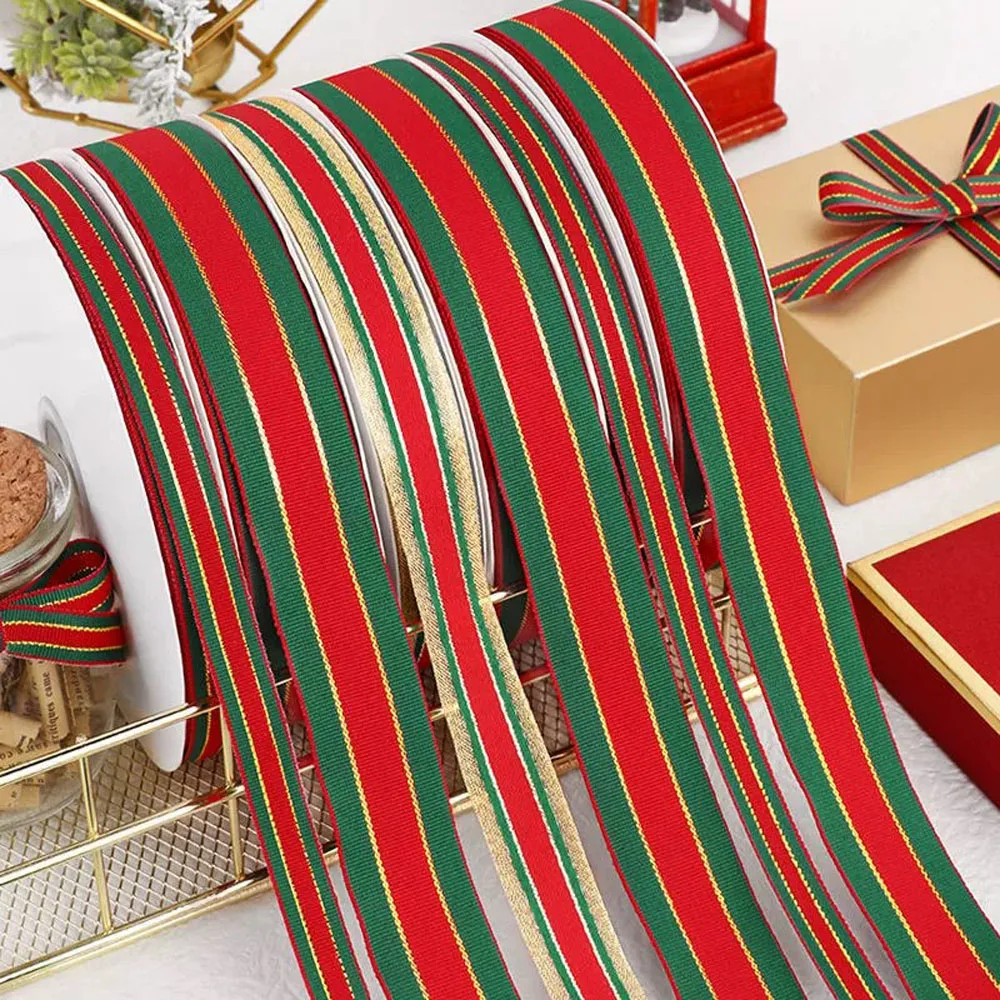 22-Meters-Roll-10mm-15mm-20mm-25mm-Red-Green-Ribbons-Christmas ...