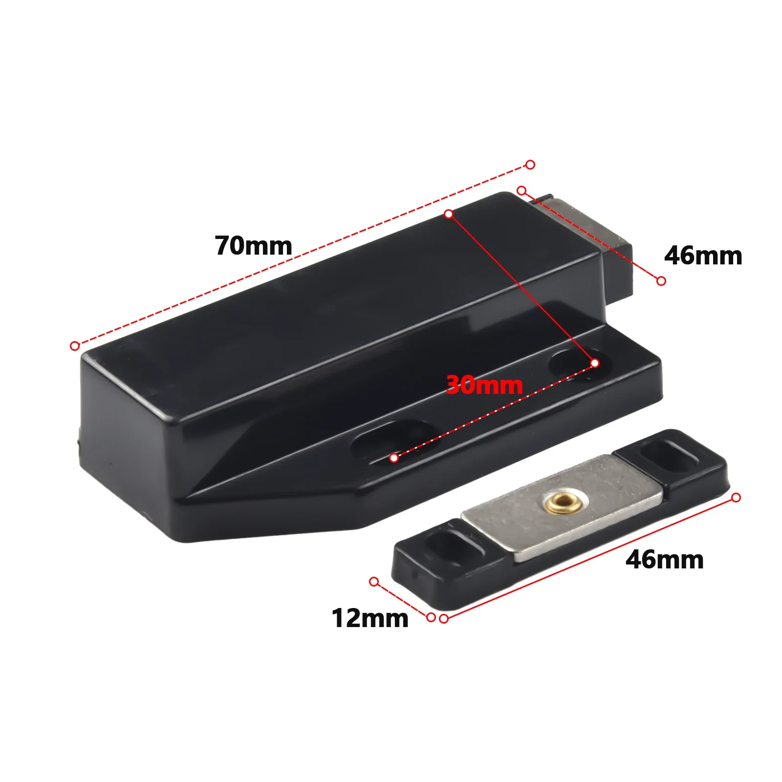 Brand-New-Cabinet-Catch-Door-Stopper-Stainless-Steel-ABS-4-Pcs-set-Door ...