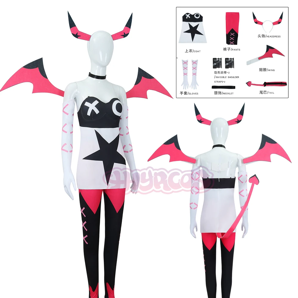 Anime-Hotel-Helluva-Boss-Verosika-Mayday-Cosplay-Costume-Women-Red-Horn ...