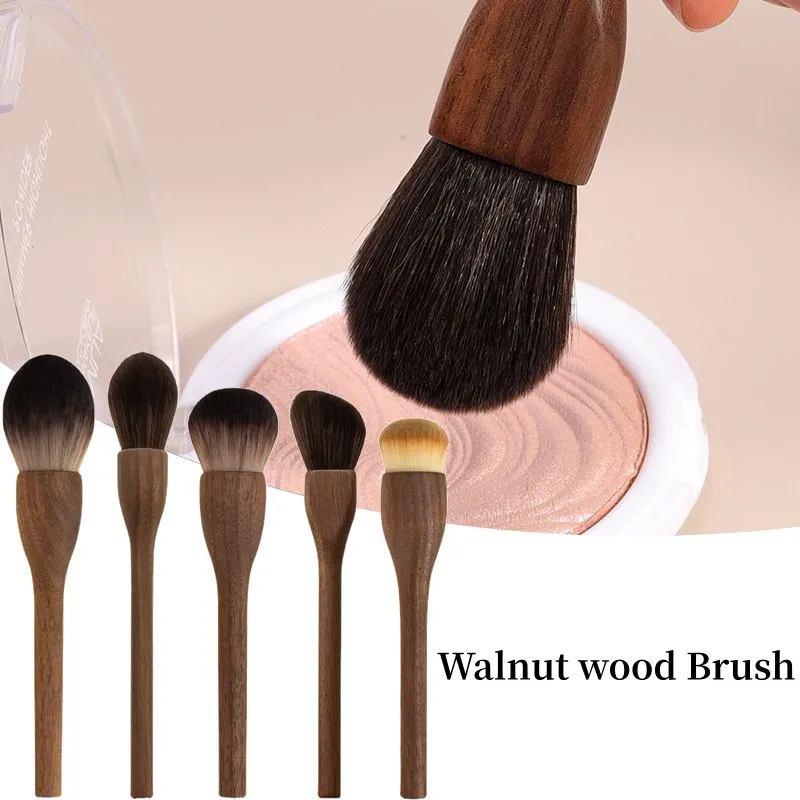 Yunduogirl-1Pcs-Big-Walnut-Wood-Soft-Powder-Brush-Foundation-Contour ...