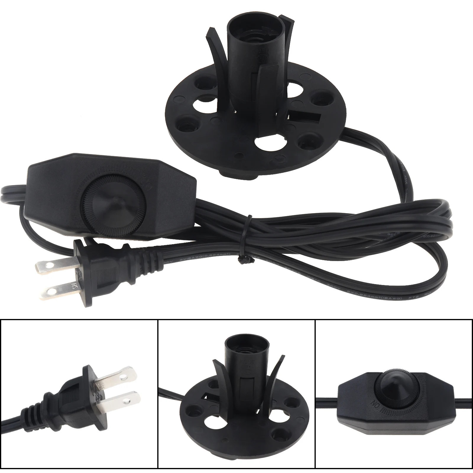 E12 110V Salt Lamp Cord Base Assembly Replacement Light Wire for Salt ...