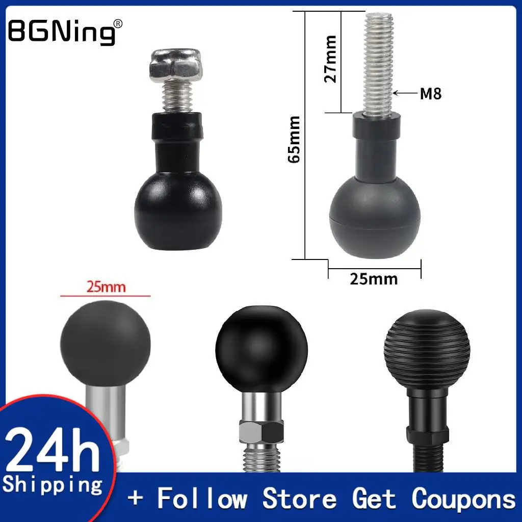 Aluminum-17mm-25mm-Ball-Head-Adapter-to-M6-M8-M10-Screw-for-RAM-Garmin ...