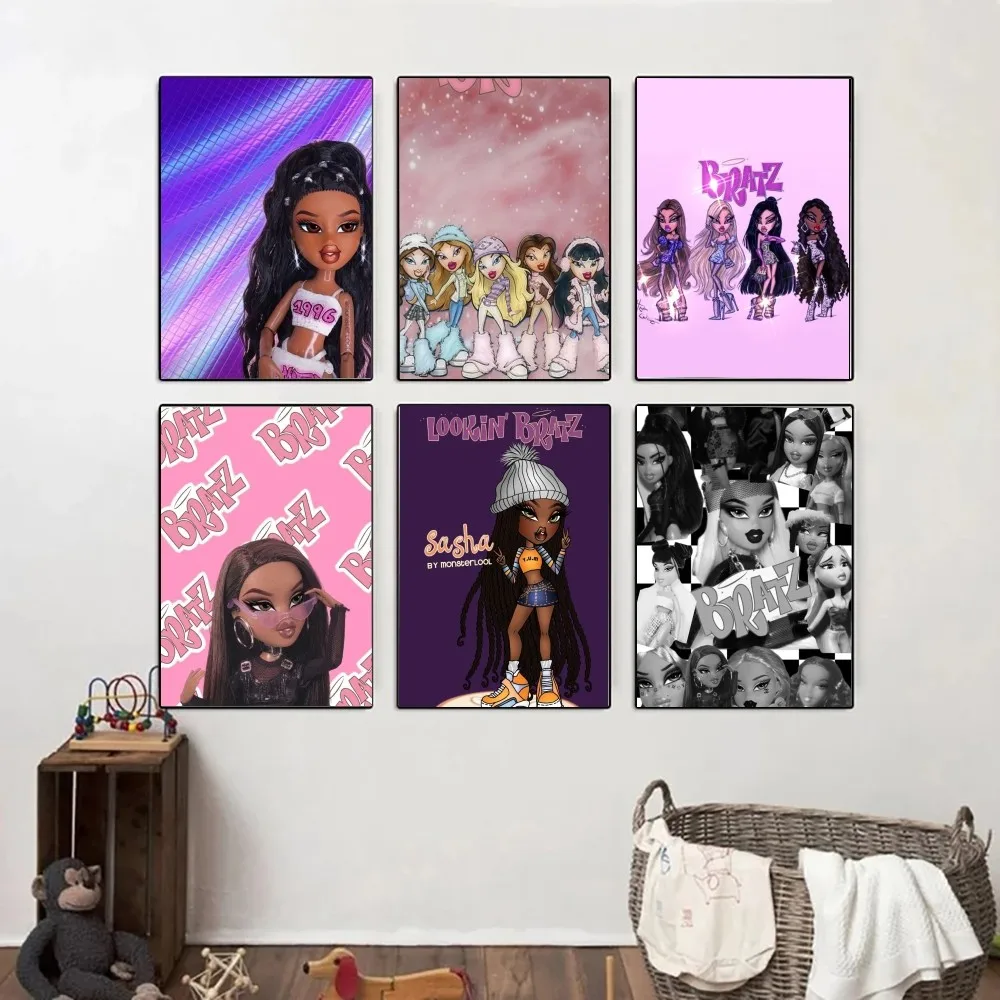 Bratz-Doll-Classic-Anime-Posters-Kraft-Paper-Vintage-Poster-Wall-Art ...
