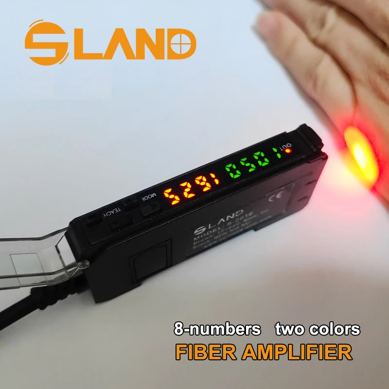 S-201E-Optic-fiber-sensor-12-24VDC-NPN-PNP-Red-light-Push-button ...