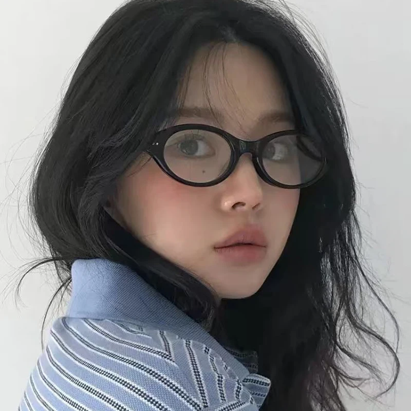 New Fashion Glasses Frame Women Simple Retro Glasses Optical Anti Blue ...