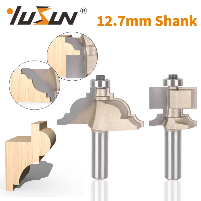 YUNSUN 1/2 handle woodworking milling cutter negative corner thread ...