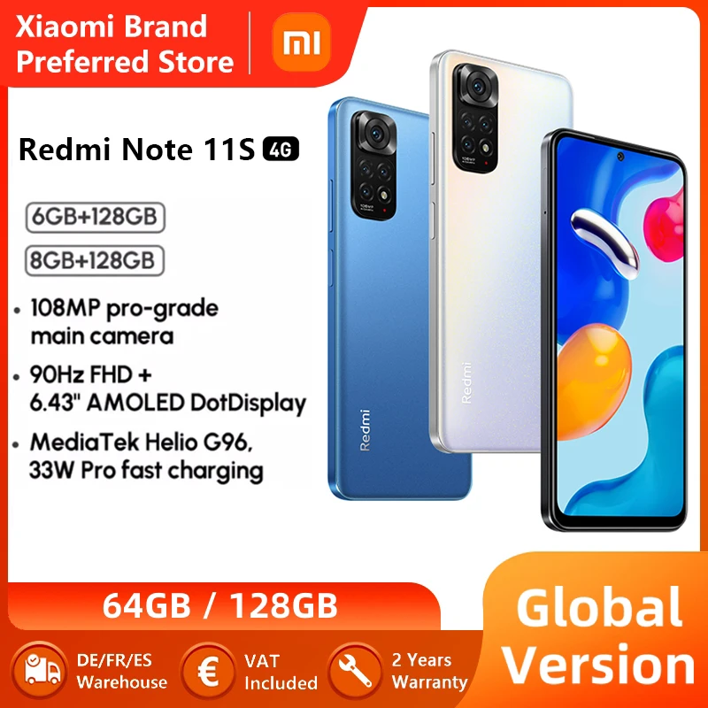 Global-Version-Xiaomi-Redmi-Note-11S-6GB-64GB-128GB-Smartphone-Helio ...