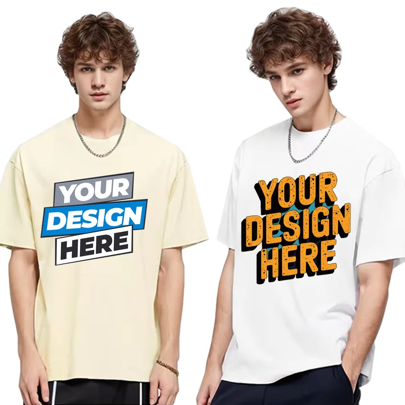 Plus Size S-6XL 100% Cotton 220gsm Oversized Solid Color Short Sleeve T ...