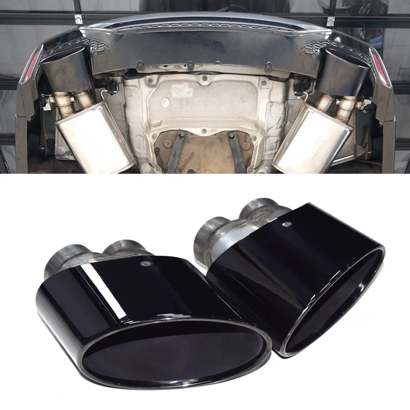 Car-Oval-Exhaust-Tip-For-Audi-RS3-RS4-RS4-RS5-RS6-Double-Inner-Muffler ...