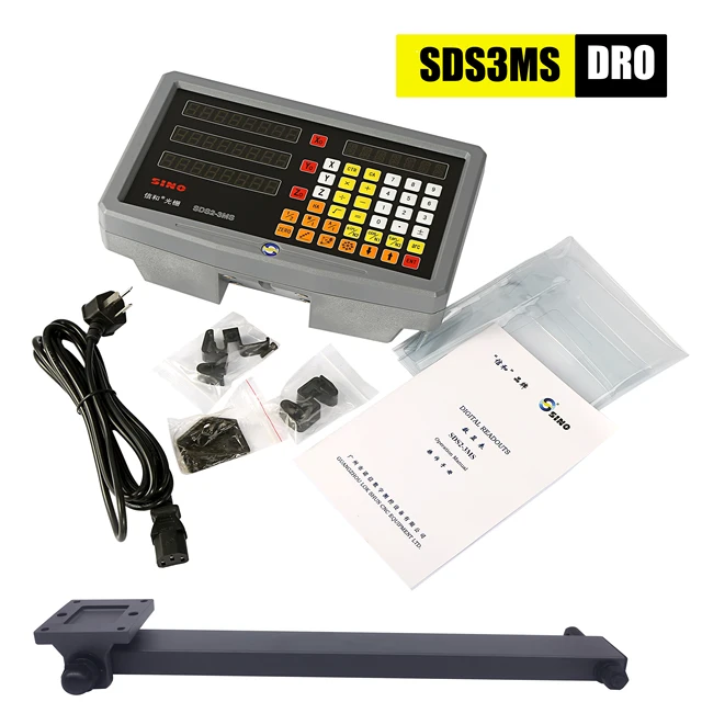 SINO SDS3MS 3 Axis Digital Readout DRO Set SDS2-3MS And TTL 0.005mm KA-300 Linear Glass Scale ...