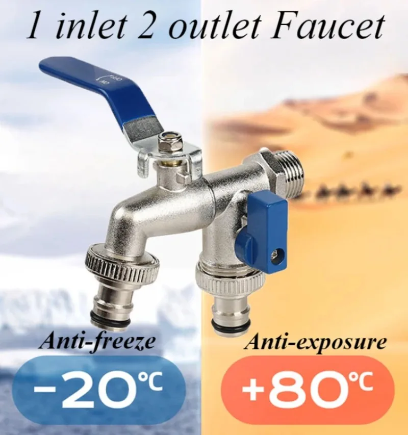 1-2-3-4-Zinc-Alloy-Water-Faucet-Water-Splitter-Water-Connection-Adapter ...
