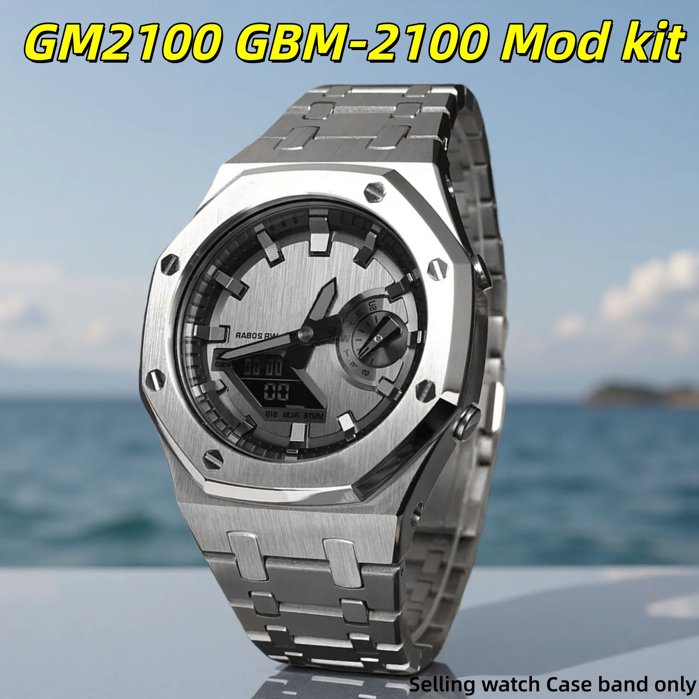 GM2100 Mod kit Stainless Steel Case Strap For Casio G-SHOCK GM-2100 ...