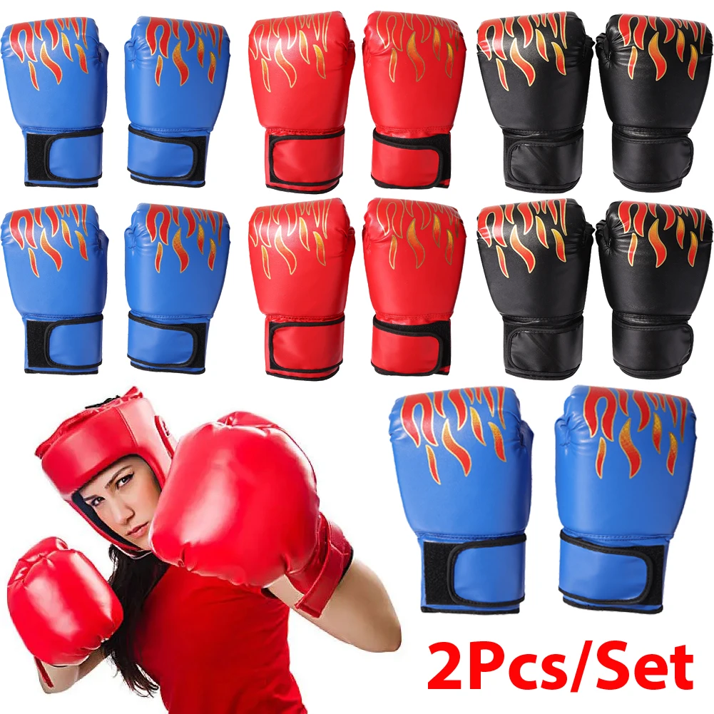 2pcs-set-Muay-Thai-Competition-Glove-PU-Leather-Sponge-Boxing-Training ...