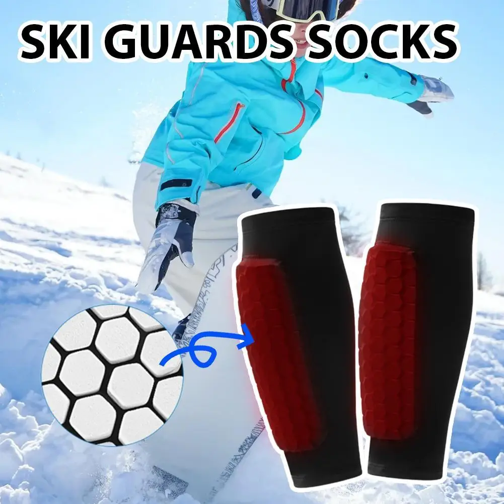 Ski Shin Guards EVA Foam Padding Impact Protection Breathable Moisture ...
