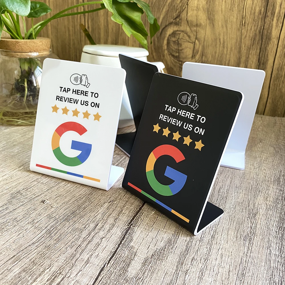 NFC Google Reviews Sign 13.56Mhz Programmable Google Review Trustpilot ...