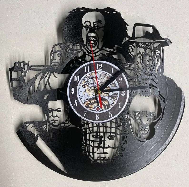 Halloween-Horror-movie-Nightmare-Vinyl-Record-Wall-Clock-Creative-Retro ...