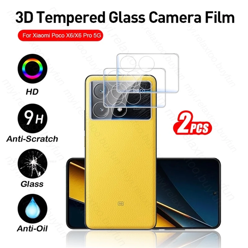 PocoX6Pro-Case-2PCS-3D-Curved-Camera-Lens-Protector-Tempered-Glass ...