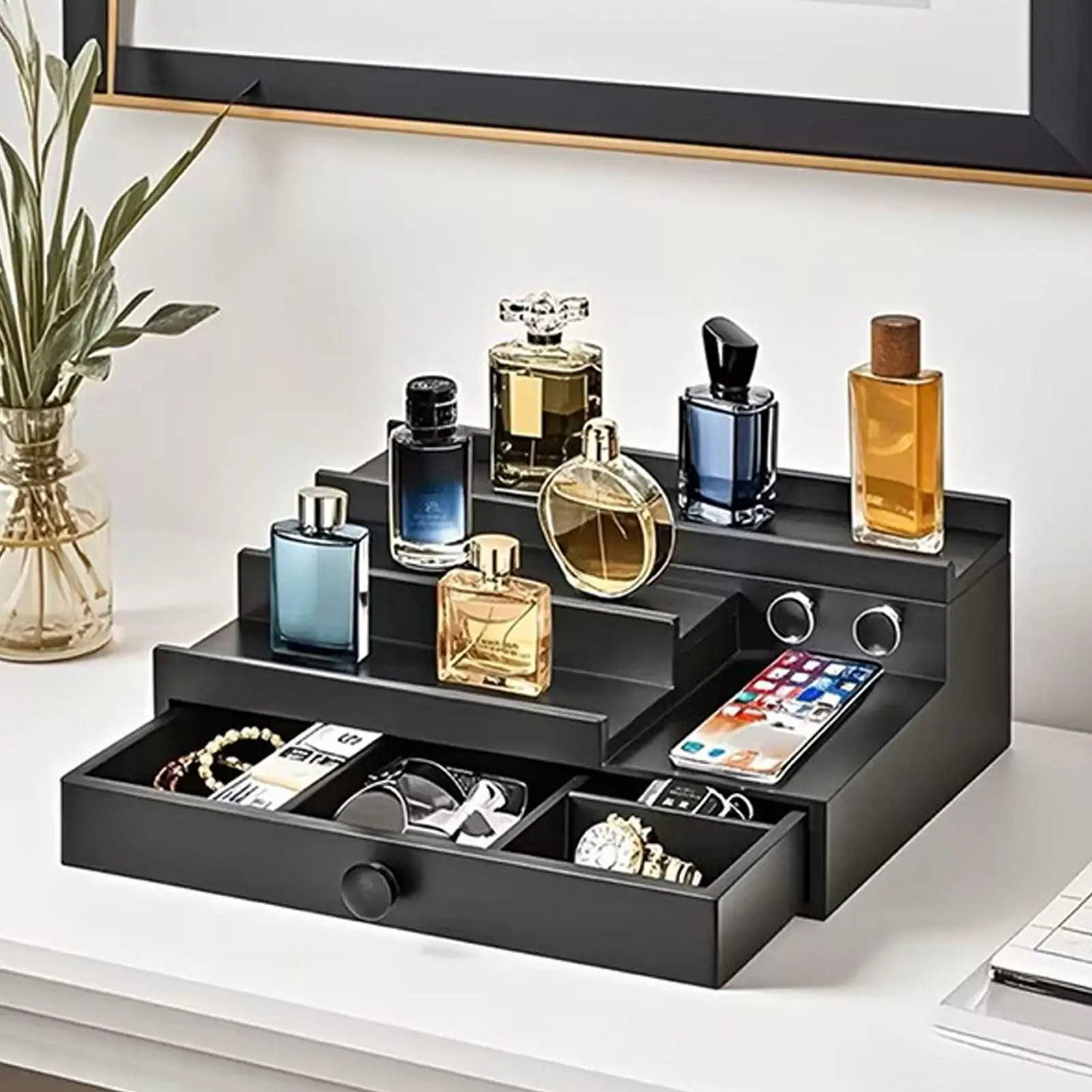 Perfume Organizer Three Tier Display Rack Fragrance Holder Stand for ...