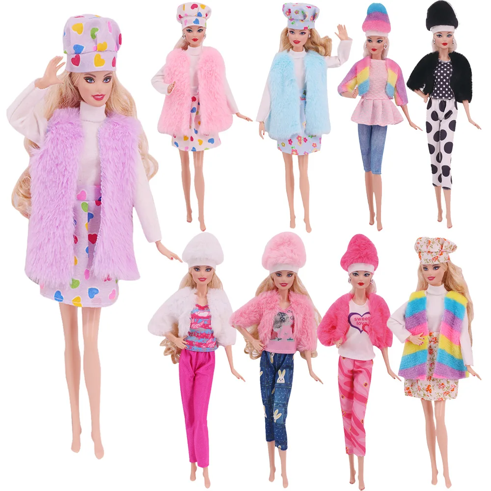 Barbies-Doll-Clothes-Handmade-Dress-Fashion-Coat-Top-Pants-Clothing-For ...
