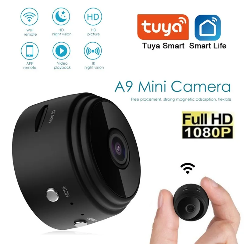 A9 1080P Tuya Smart Life Mini IP Camera WIFI Security Home Nanny Video ...