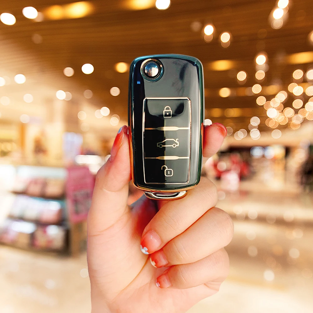 Tpu Car Key Cover Case Fob For Volkswagen Vw Polo Tiguan Passat B5 B6 ...