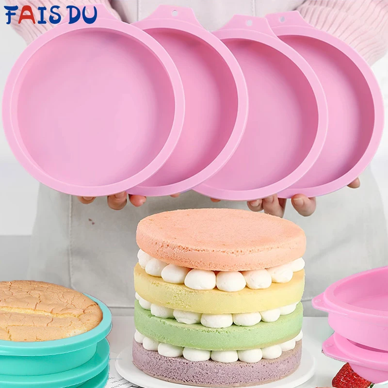 FAIS-Silicone-Bolo-Pan-Round-Bolo-Layer-Set-Bakeware-Mold-para ...