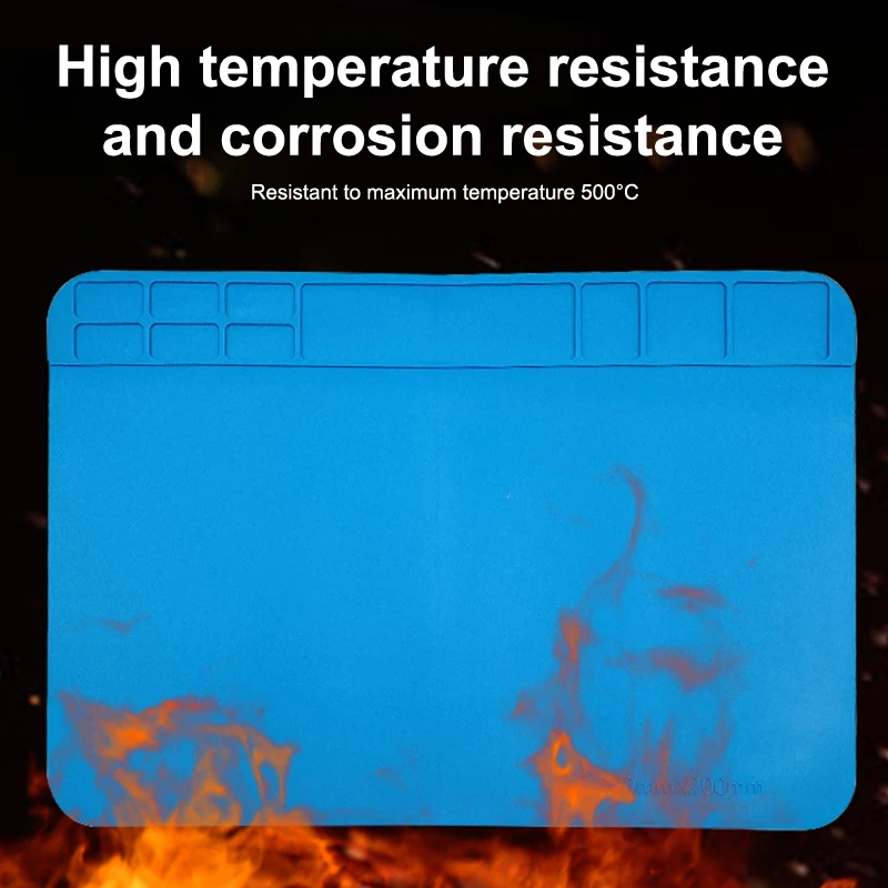300-200mm-Electronics-Repair-Mat-Heat-resistant-Insulation-Silicone ...