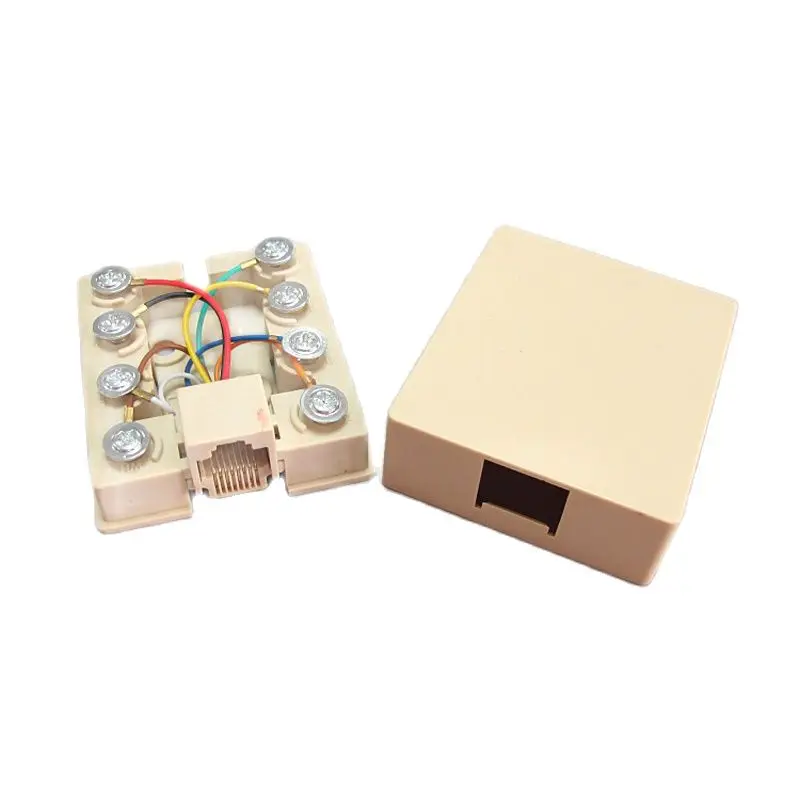 8 terminal block Single-port network wiring box RJ45 network cable ...