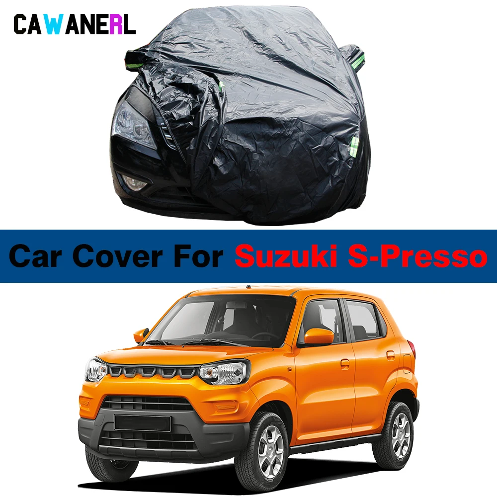 Waterproof Black Car Cover For Suzuki S Presso Spresso 2019 2023 Sun UV Snow Rain Fog Scratch Prevent Cover All Season Suitable AliExpress