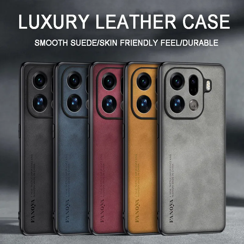 Luxury Leather Case For Oppo Find X9 Pro Anti Drop Case Anti Slip Cover ...