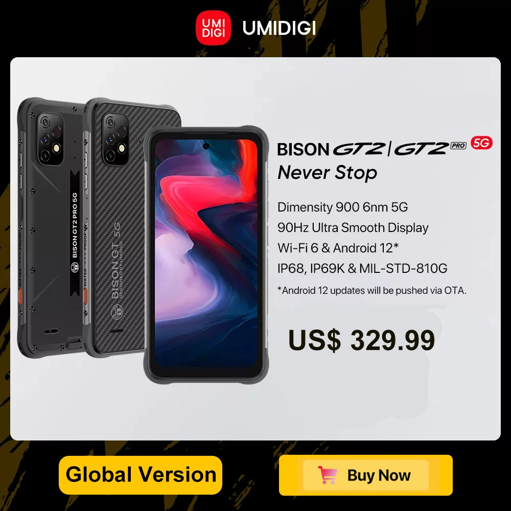 UMIDIGI-BISON-GT2-PRO-5G-IP68-IP69K-Android-12-Rugged-Smartphone ...