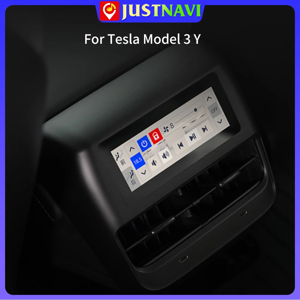 JUSTNAVI-For-Tesla-modelY-3-Rear-Multi-function-Mini-Screen-Air ...