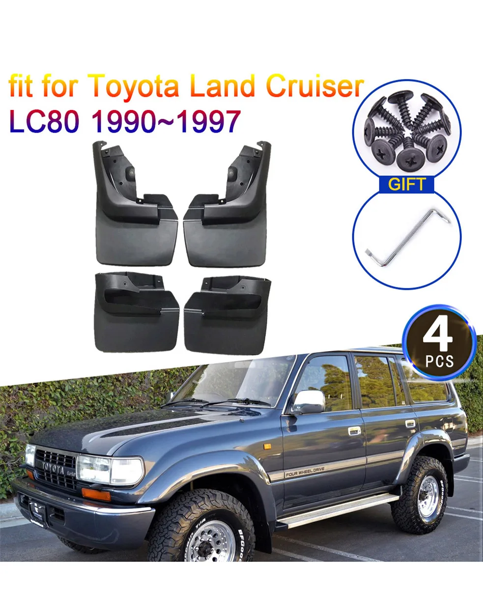 4x-Fender-Accessories-for-Toyota-Land-Cruiser-1990-1997-LC80-FJ80-4500 ...