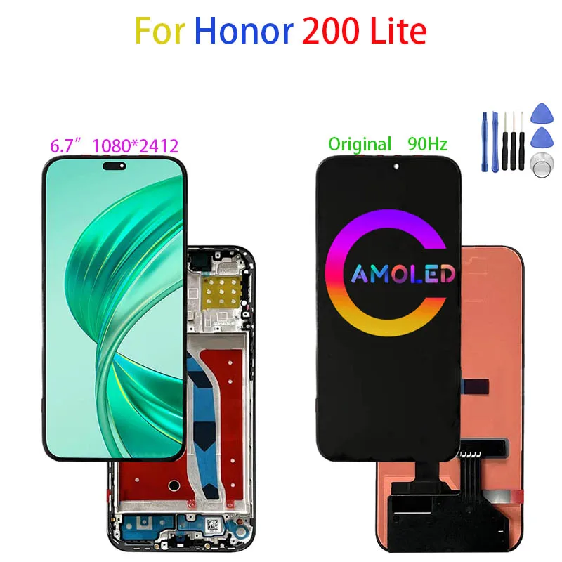 Original-AMOLED-Screen-For-Huawei-Honor-200-Lite-LCD-Display-Screen ...