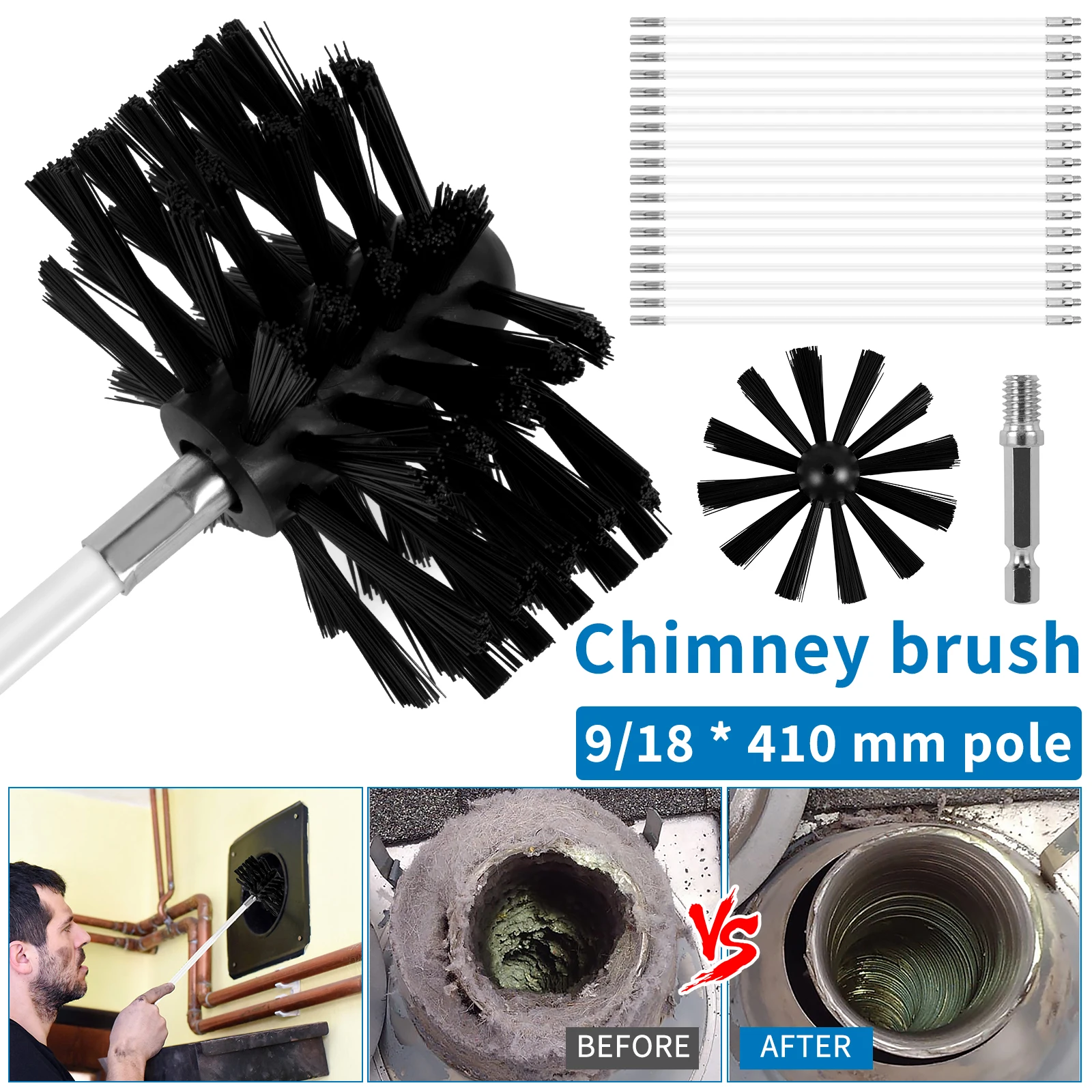 Chimney-Sweep-Long-Rods-and-Brush-Head-Sweeping-Cleaning-Tool-for ...