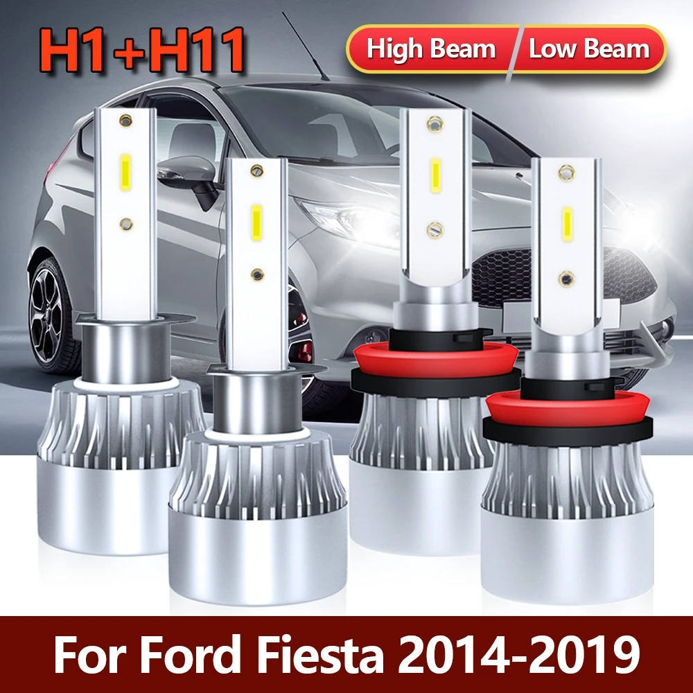 4x-LED-H1-H11-Headlights-High-Low-Bright-CSP-Turbo-Bulbs-Combo-Car ...