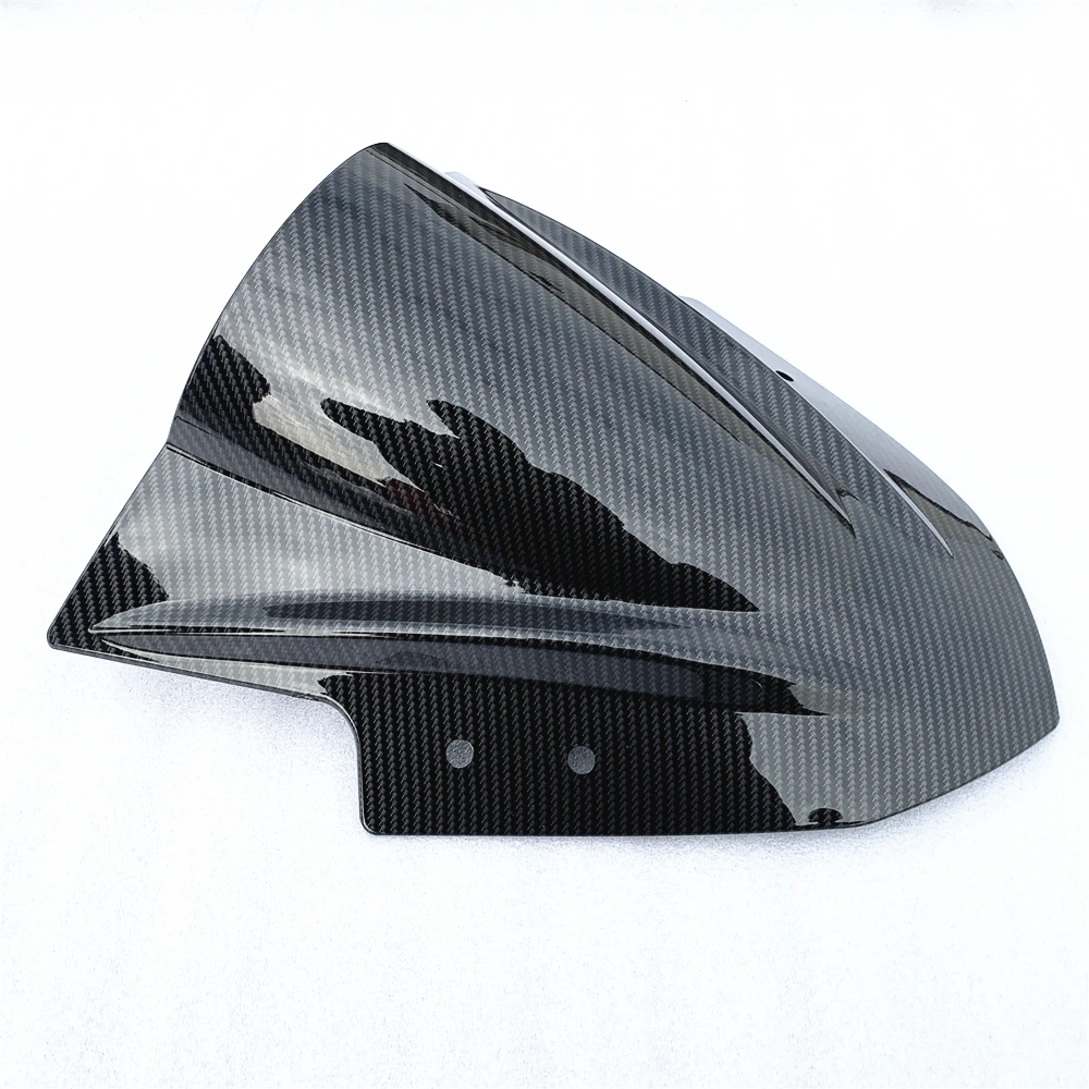 Carbon-Fiber-Painting-Motorcycle-Windshield-Windscreen-Double-Bubble ...