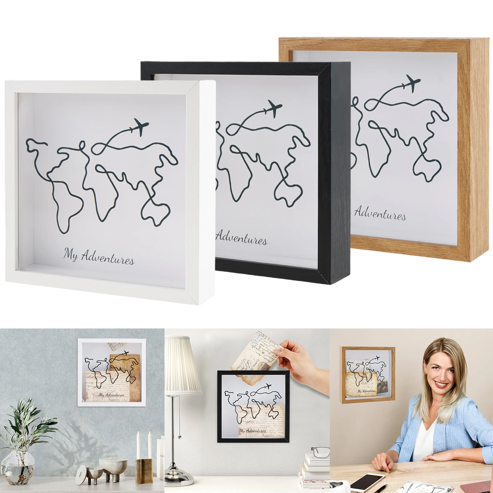 Ticket-Shadow-Box-Wooden-Ticket-Display-Case-Frame-with-Top-Slot ...