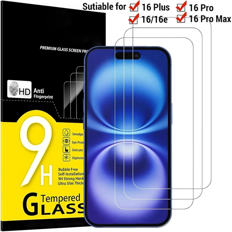 3/1Pcs Tempered Glass for iPhone 16e 16 Pro Max 16 Plus 16Pro Screen ...