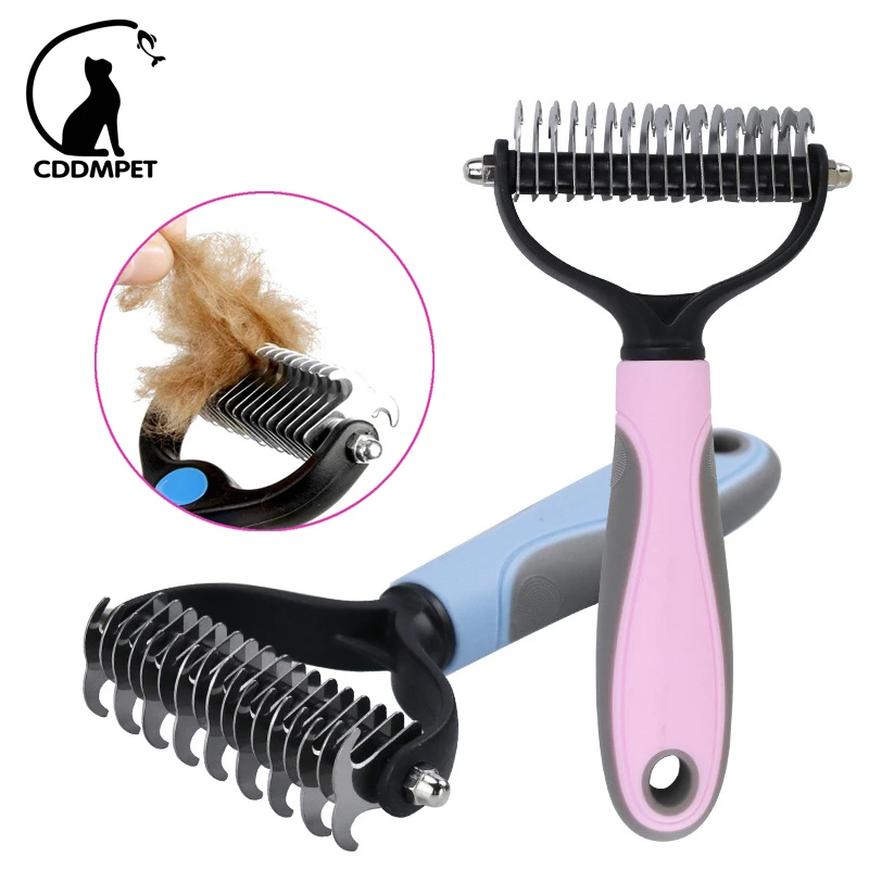 CDDMPET Pet Hair Remover Pet Fur Knot Cutter Dog Grooming Shedding ...