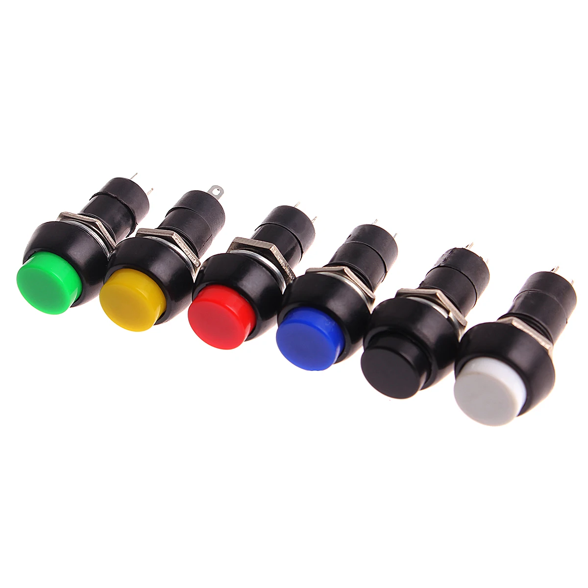 1PC PBS-11A PBS-11B 12mm Self-locking Self-Recovery Plastic Push Button ...