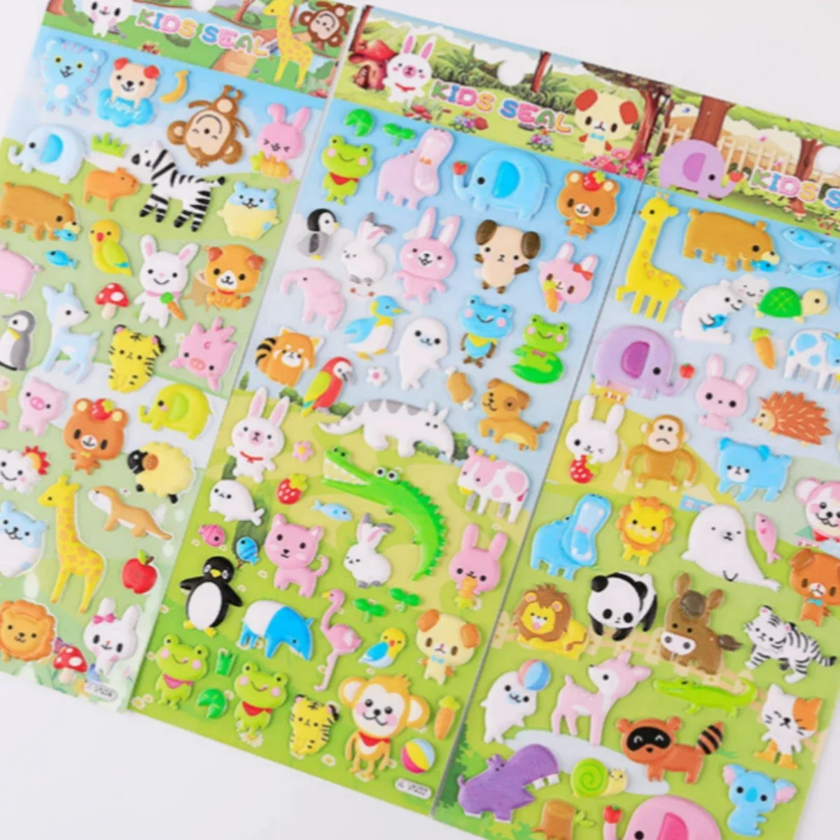 Cartoon-Animals-Kawaii-Zoo-Puffy-3D-Stickers-Scrapbooking-Diy-Journal ...