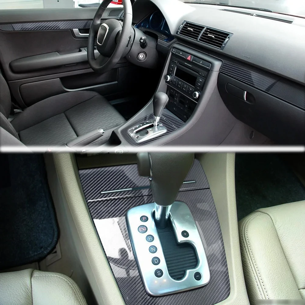 For Audi A4 B6 B7 2002-2008 Car-Styling 3D/5D Carbon Fiber Car Interior ...
