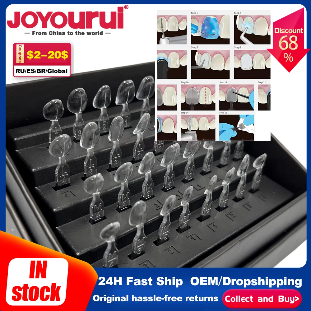32pcs-Set-Dental-Veneer-Mould-Kit-Composite-Resin-Mold-Light-Cure ...