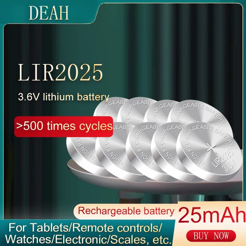 20 pces 3.6v lir2025 substitui lir 2025 cr2025 ml2025 bateria de lítio ...