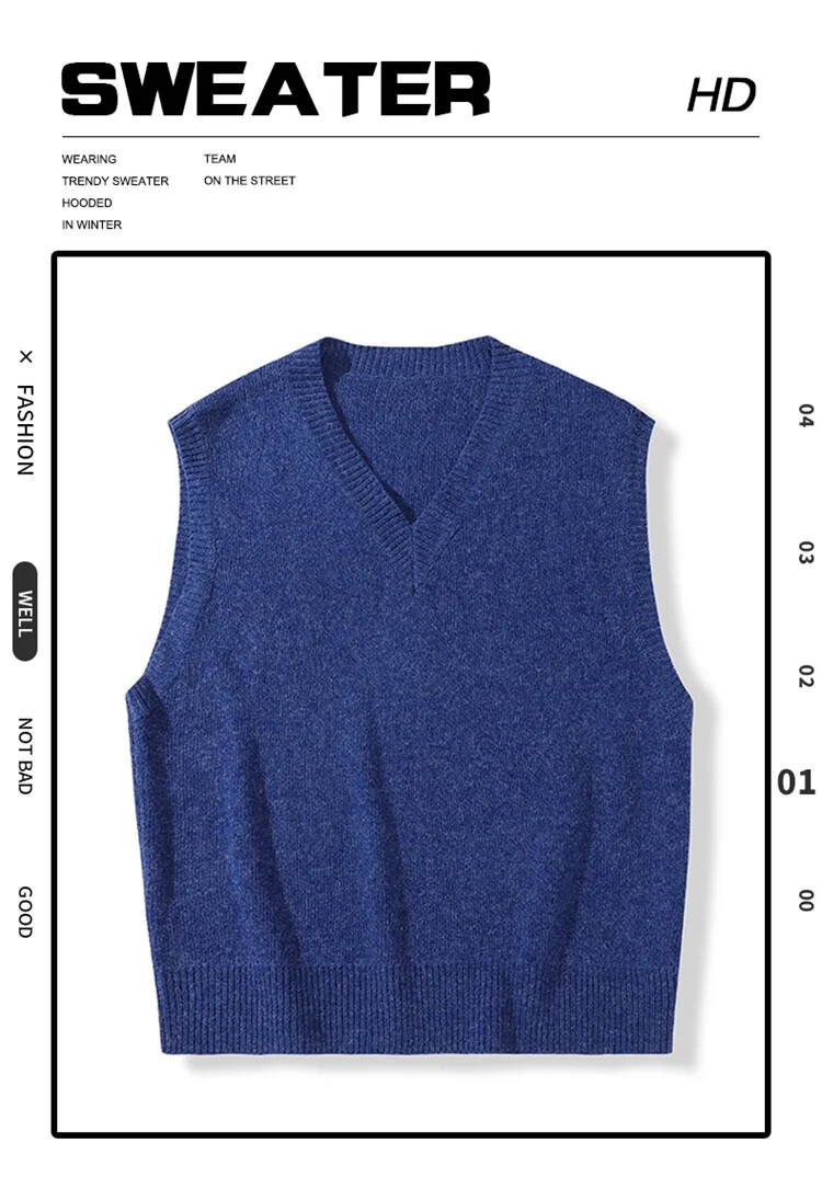 Pull à col en V monochromatique pour hommes,Pull simple,Pull tout match ...