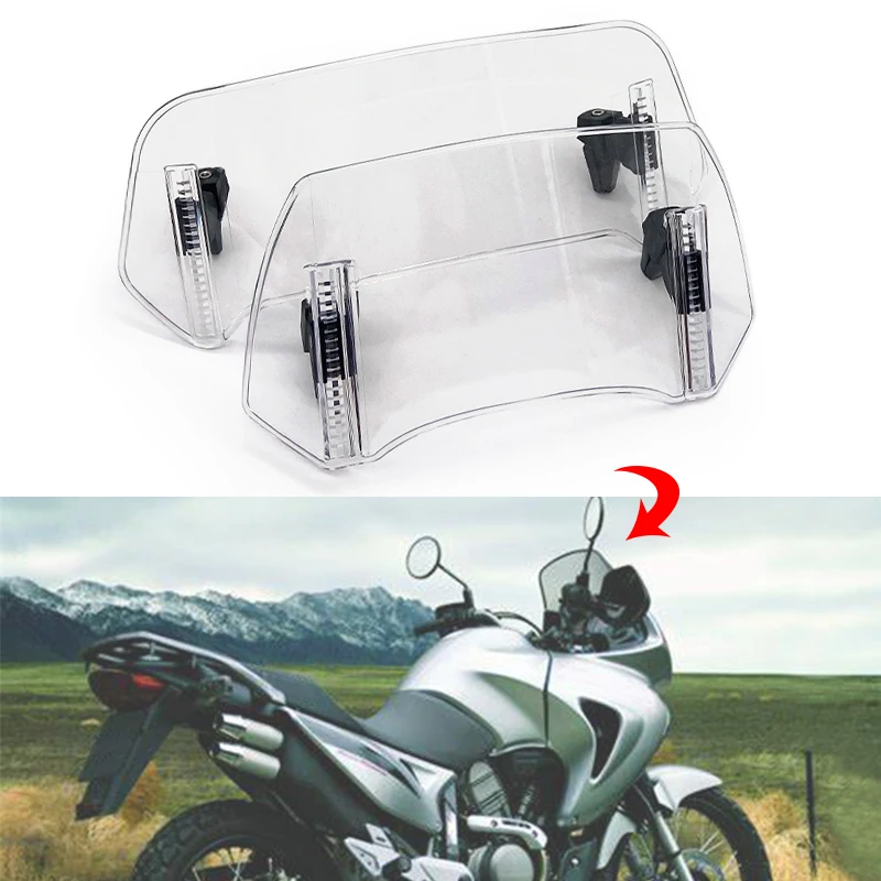 Motorcycle-Windshield-Extension-Spoiler-Windscreen-Air-Deflector-Fit ...